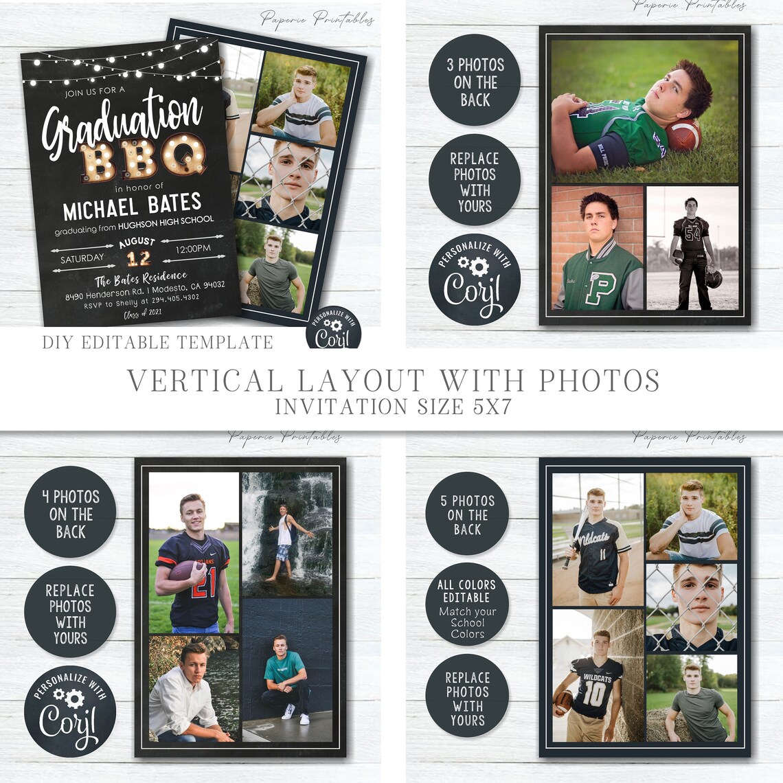 EDITABLE Graduation BBQ Invitation Graduation Party Template - Etsy