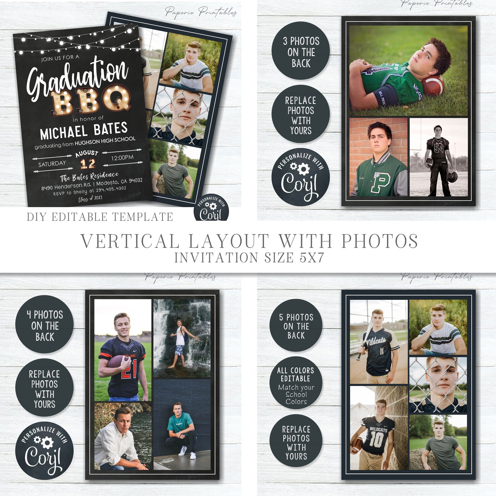 EDITABLE Graduation BBQ Invitation Graduation Party Template - Etsy