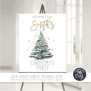 Editable Christmas Party Signs Holiday Party Signs Christmas - Etsy
