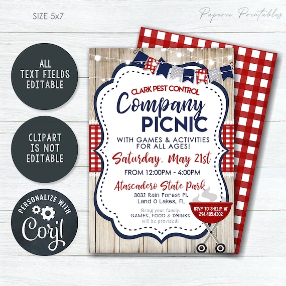 Company Picnic Invitation Wording