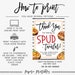 Editable Baked Potato Bar Appreciation Sign: Spud-tacular Thank You ...