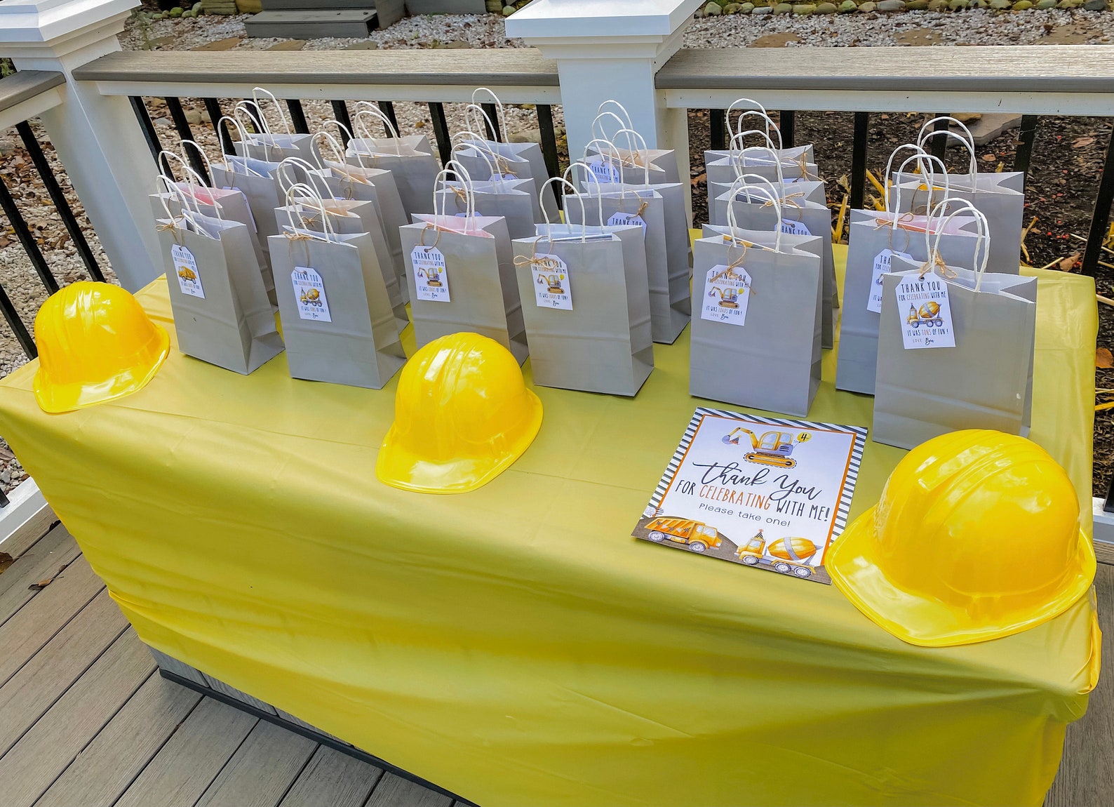 EDITABLE Construction Birthday Party Favor Tags DIY Party - Etsy