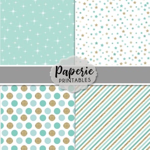 Twinkle Twinkle Little Star Pattern Digital Paper - 12x12 Digital ...