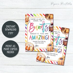 Editable Bundt Cake Appreciation Gift Tag (DIY Corjl Template) #TAW12 ...