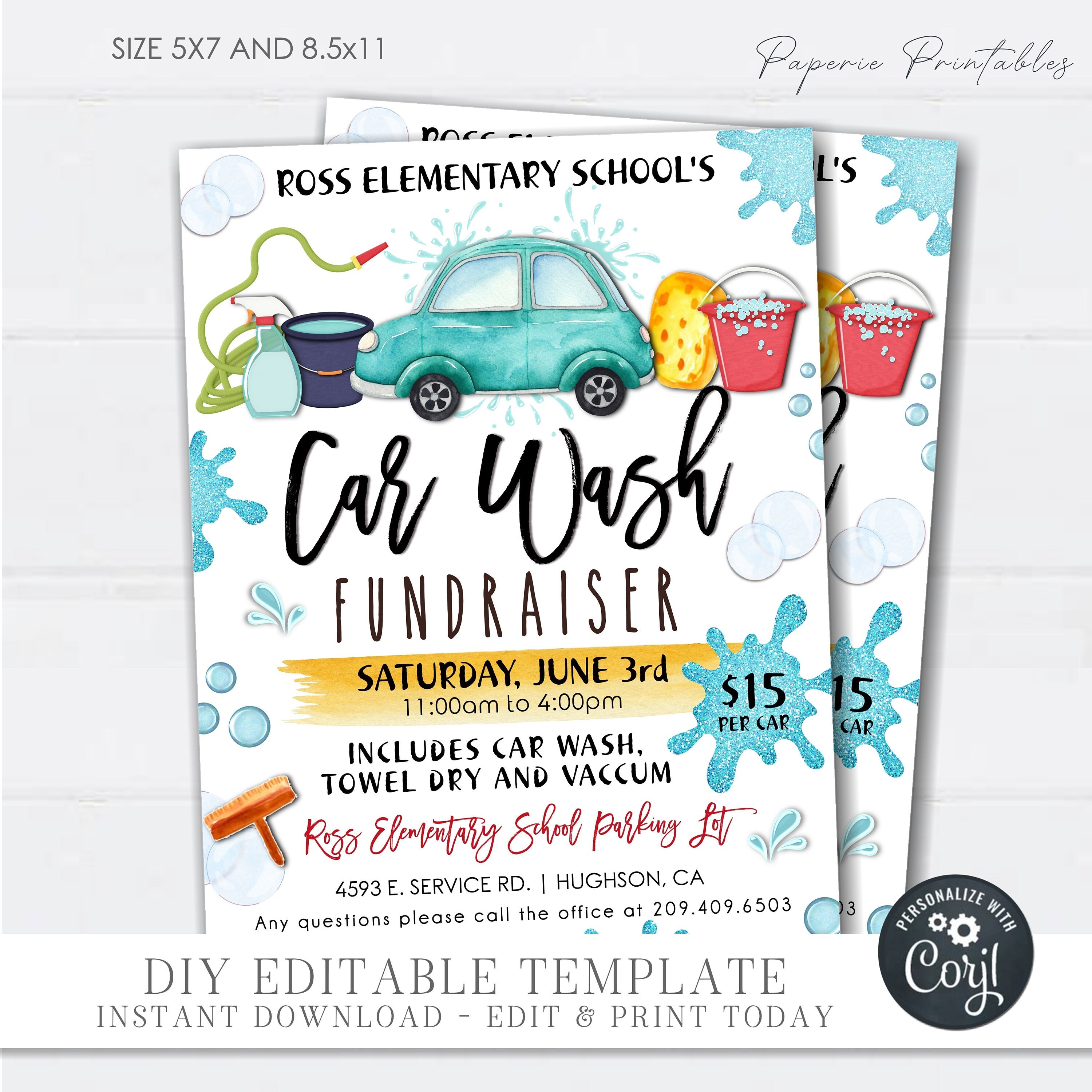 Car Wash Fundraiser Flyer Template