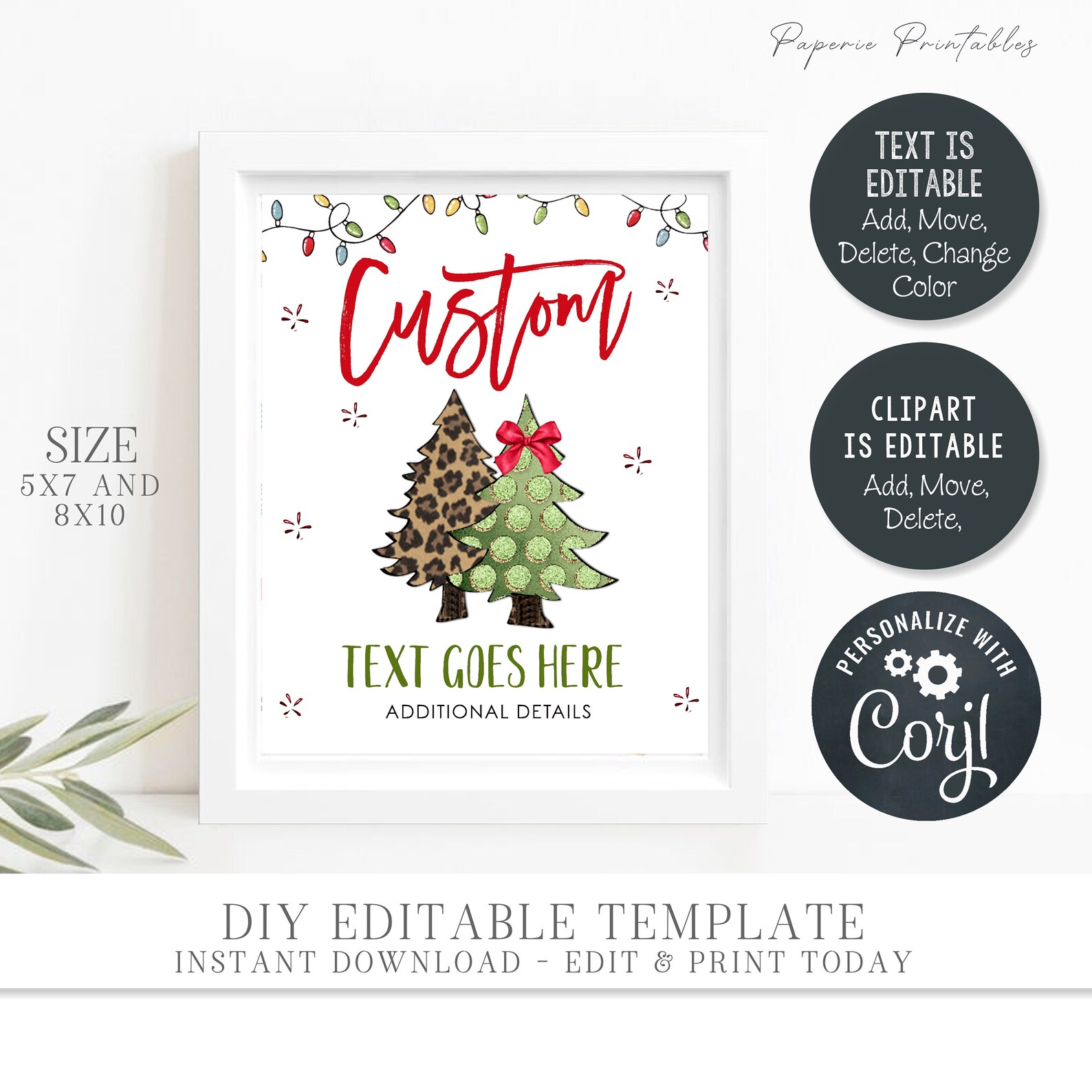 Editable Christmas Party Signs Holiday Party Signs Christmas - Etsy