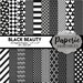 Black & White Pattern Digital Paper 12x12 Digital Scrapbooking Paper 20 ...