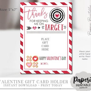 Valentine's Day Teacher Gift Card Holder, Thanks for Keeping Me on ...