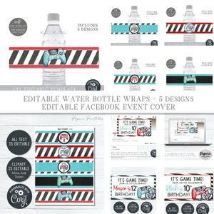 EDITABLE Video Game Birthday Bundle, Gaming Birthday Party Printables ...