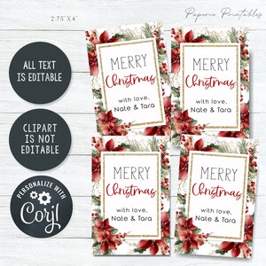 Editable Christmas Gift Tags, Christmas Tags Editable, Christmas Gift ...
