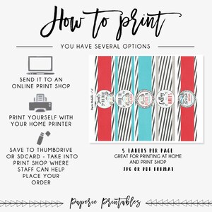 EDITABLE Police Birthday Water Bottle Labels, Water Bottle Wraps ...