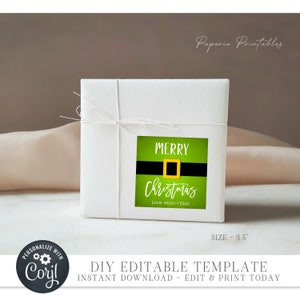 Editable Christmas Gift Tags, Elf Christmas Gift Tags, Elf Gift Labels ...