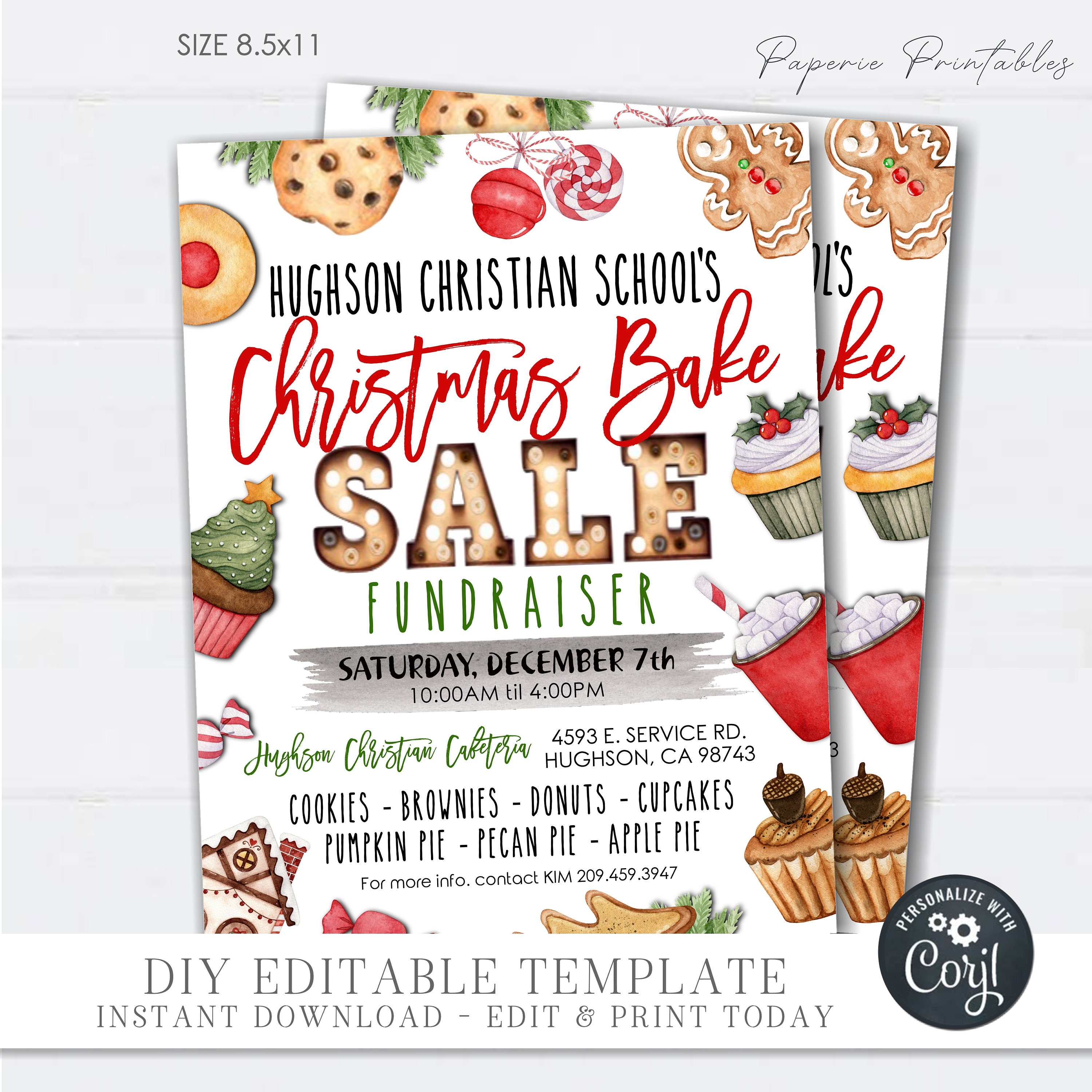 Holiday Bake Sale Clipart Word Christmas Bake Sale Flyer School