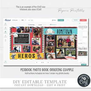 EDITABLE Police Scrapbooking Album Pages, Scrapbooking Quick Pages ...