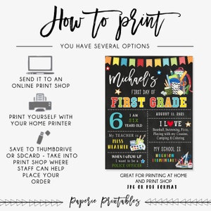 EDITABLE First Day of School Sign, Back to School Sign, First Day of ...