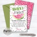Watermelon Theme Birthday Thank You Card One in a Melon - Etsy