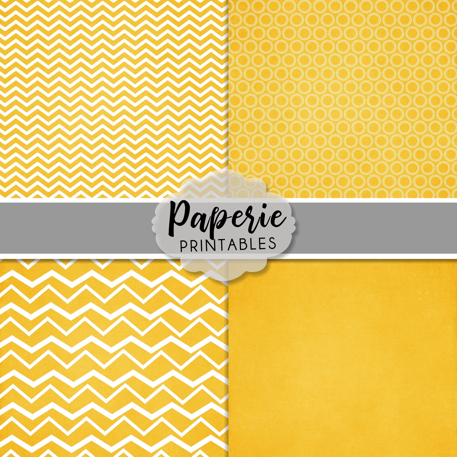 Yellow & White Pattern Digital Paper 8.5x11 Digital - Etsy