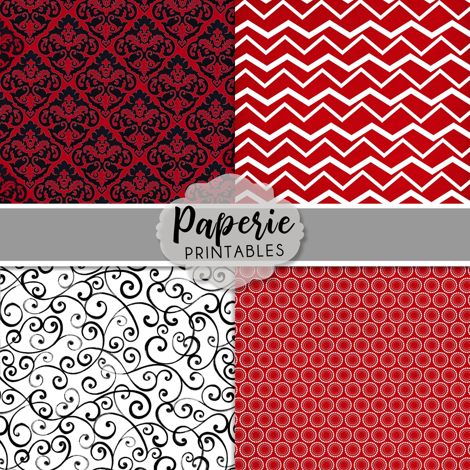 Love Pattern Digital Paper 12x12 Digital Scrapbooking Paper - Etsy