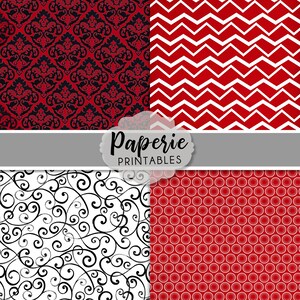 Love Pattern Digital Paper - 12x12 Digital Scrapbooking Paper - 30 ...