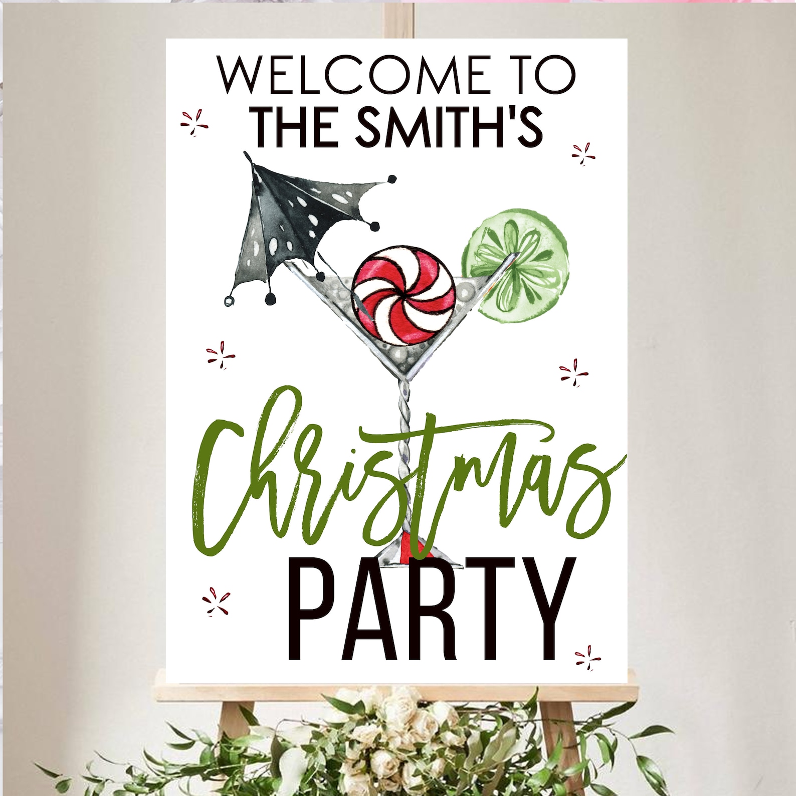 Editable Christmas Welcome Sign Holiday Welcome Sign - Etsy
