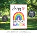 Editable Rainbow Happy Birthday Sign, Rainbow Party Decoration, Rainbow ...