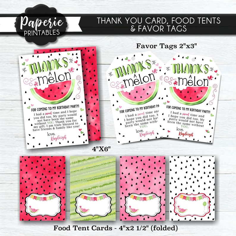 Watermelon Birthday Party Bundle One in a Melon Birthday - Etsy
