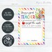 EDITABLE Teacher Appreciation Gift Card Holder Thank You for - Etsy