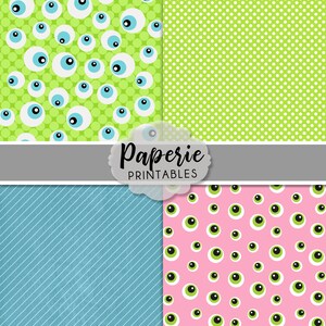 Little Monsters Digital Paper: 12x12 Scrapbook Clipart (instant ...