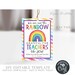 EDITABLE Rainbow Teacher Appreciation Gift Tag Grateful - Etsy