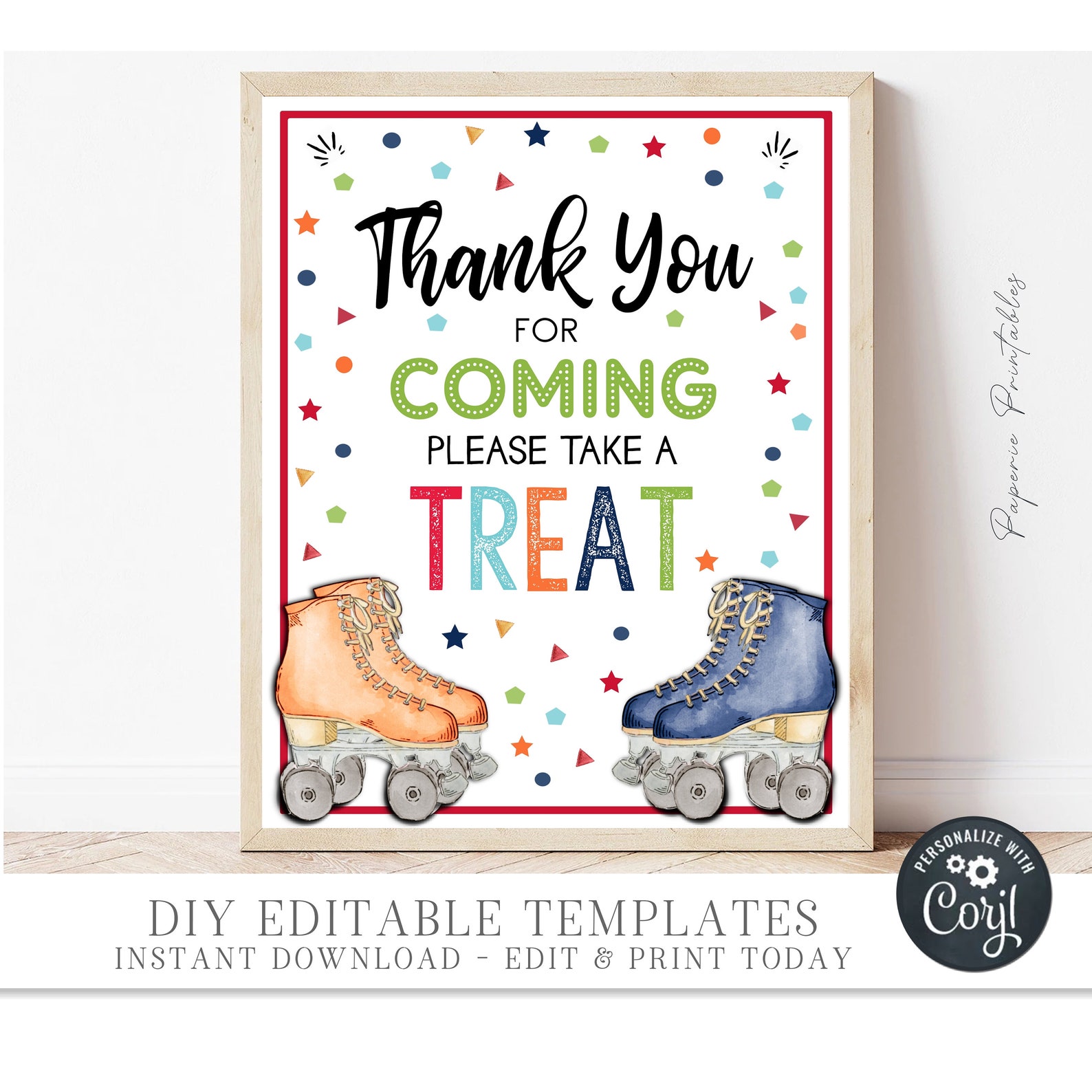 Editable Roller Skating Party Signs Skating Party Signs | Etsy
