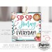 EDITABLE Sip Sip Hooray Coffee Nurse Tags, Nurse Appreciation Tags ...