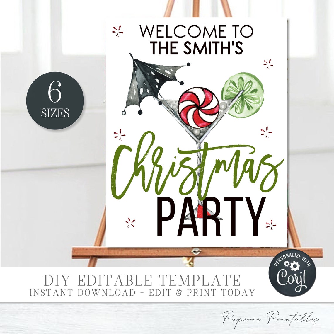 Editable Christmas Welcome Sign Holiday Welcome Sign - Etsy