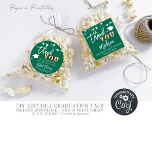 EDITABLE Graduation Gift Tags, Masculine Graduation Tags, Graduation ...