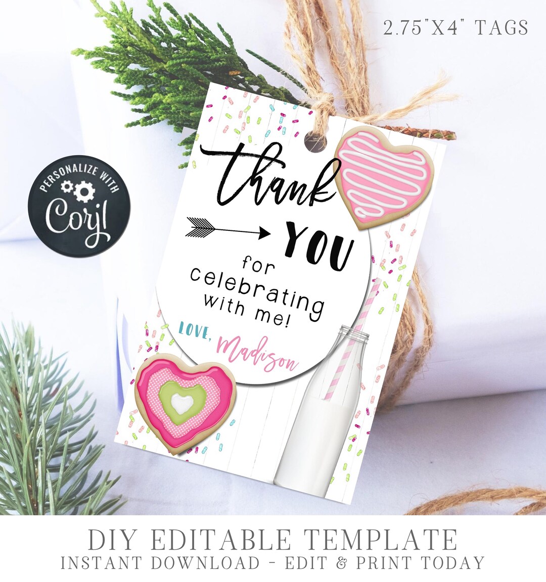 Editable Baby Shower Favor Tags - DIY Favor Tags - Valentine Baby ...