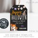 EDITABLE Printable Halloween Favor Tags Happy Halloween - Etsy