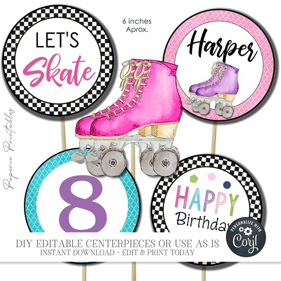 Roller Skating Party Decoration Ideas HIPVVILD Roller Skate Birthday