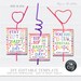Editable Silly Straw Valentine Cards Crazy Straw Valentine - Etsy