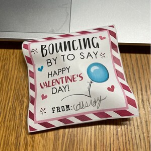Editable Kids Valentine Cards: Bouncing Ball Design (DIY Corjl) - Etsy