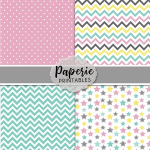 Twinkle Twinkle Little Star Pattern Digital Paper - 12x12 Digital ...