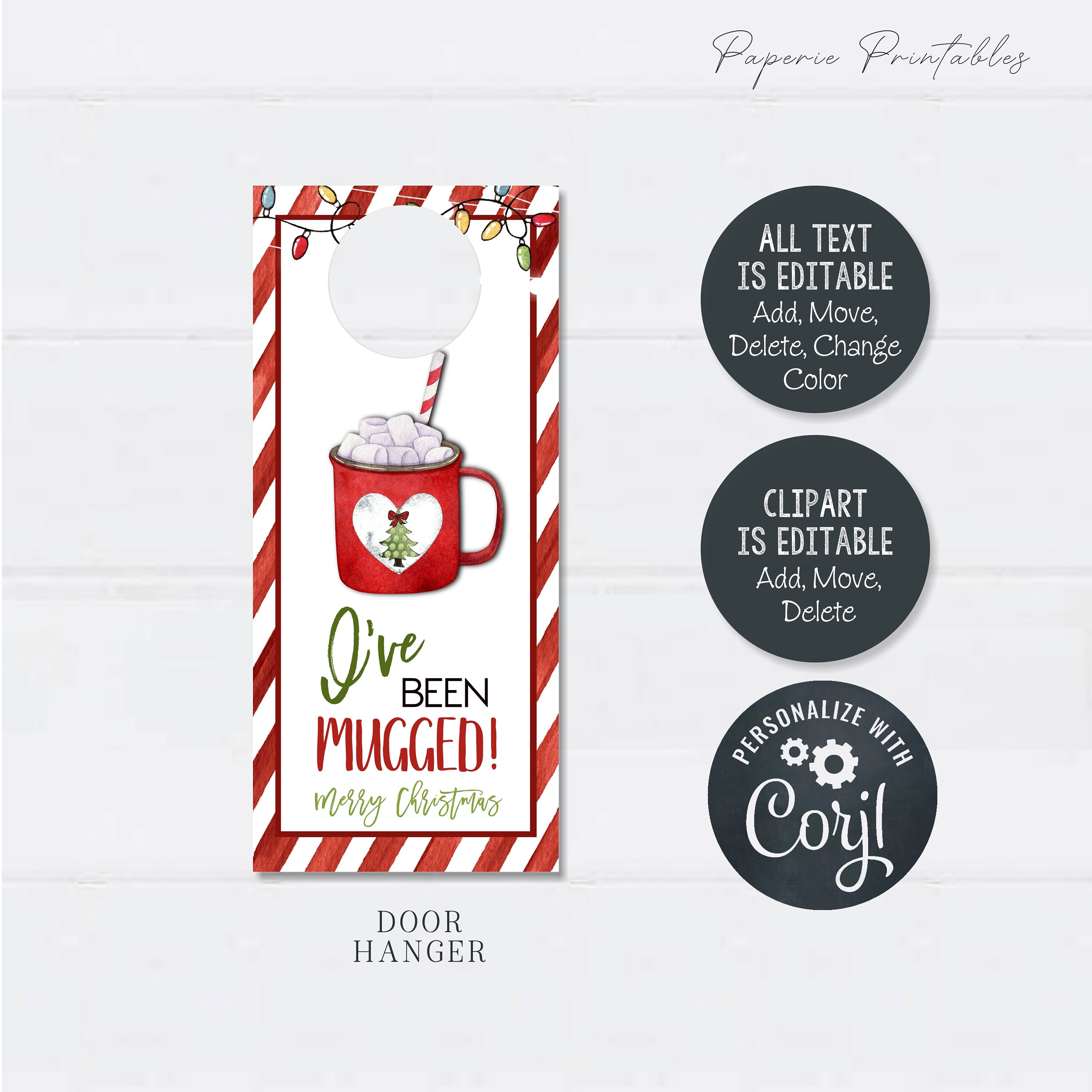 EDITABLE Office Christmas Game You've Been Mugged - Etsy