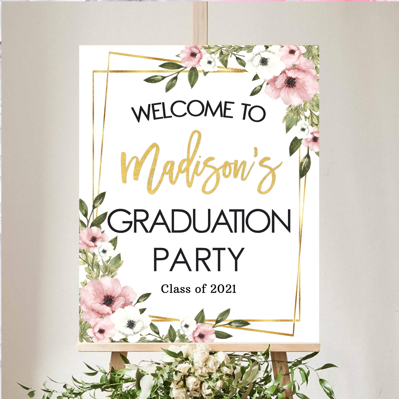 EDITABLE Graduation Party Welcome Sign Graduation Party | Etsy