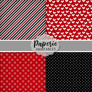 Love Pattern Digital Paper - 12x12 Digital Scrapbooking Paper - 30 ...