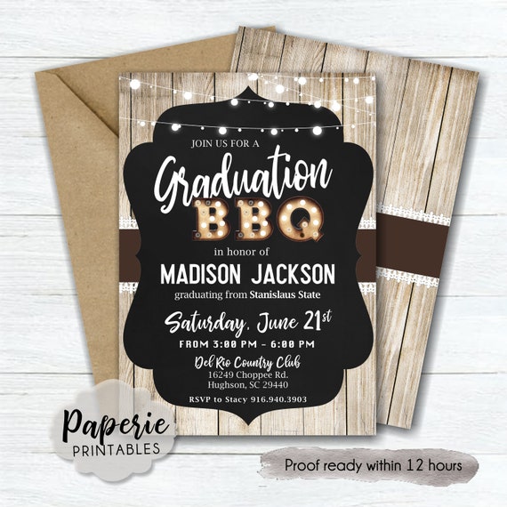Graduation Party Invitation Country Graduation Invitation - Etsy