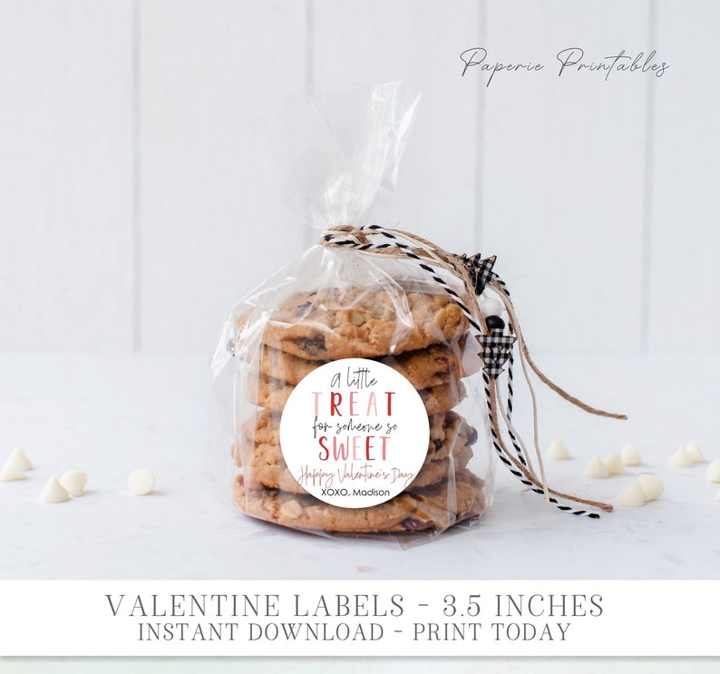 Editable Valentine's Day Gift Tag A Little Treat for - Etsy