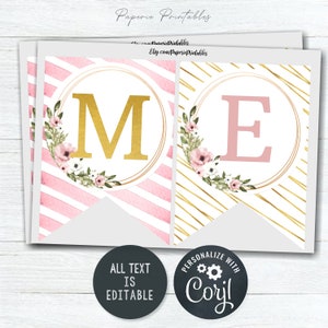 EDITABLE Graduation Congratulations Banner, Graduation Pennant Banner ...