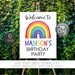 Editable Rainbow Birthday Welcome Sign: DIY Party Decor (corjl) #BP161 ...