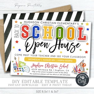 EDITABLE Back to School Open House - Back to School Meet Your Teacher ...