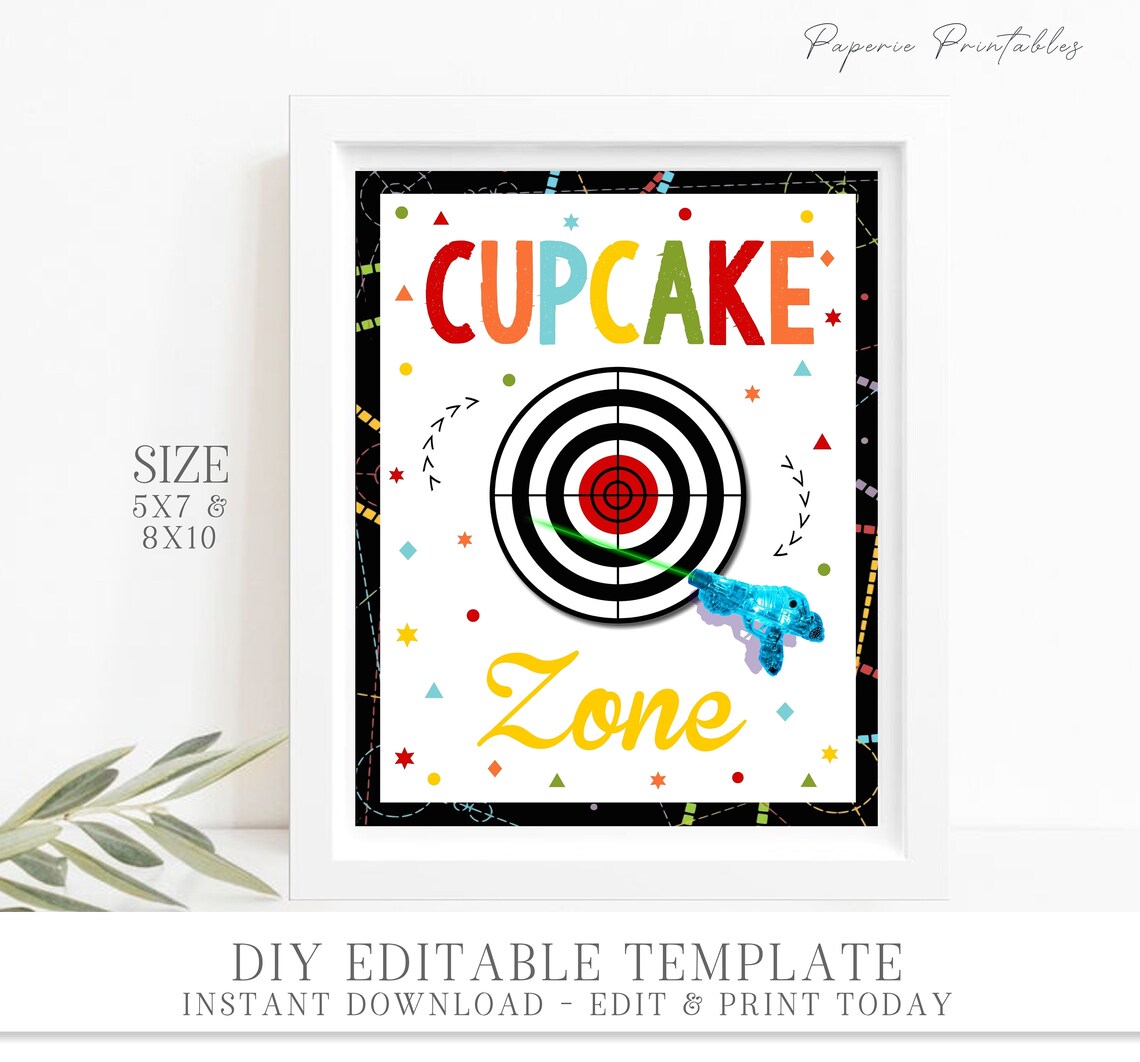 EDITABLE Laser Tag Food Label Tent Cards Laser Tag Food Label - Etsy