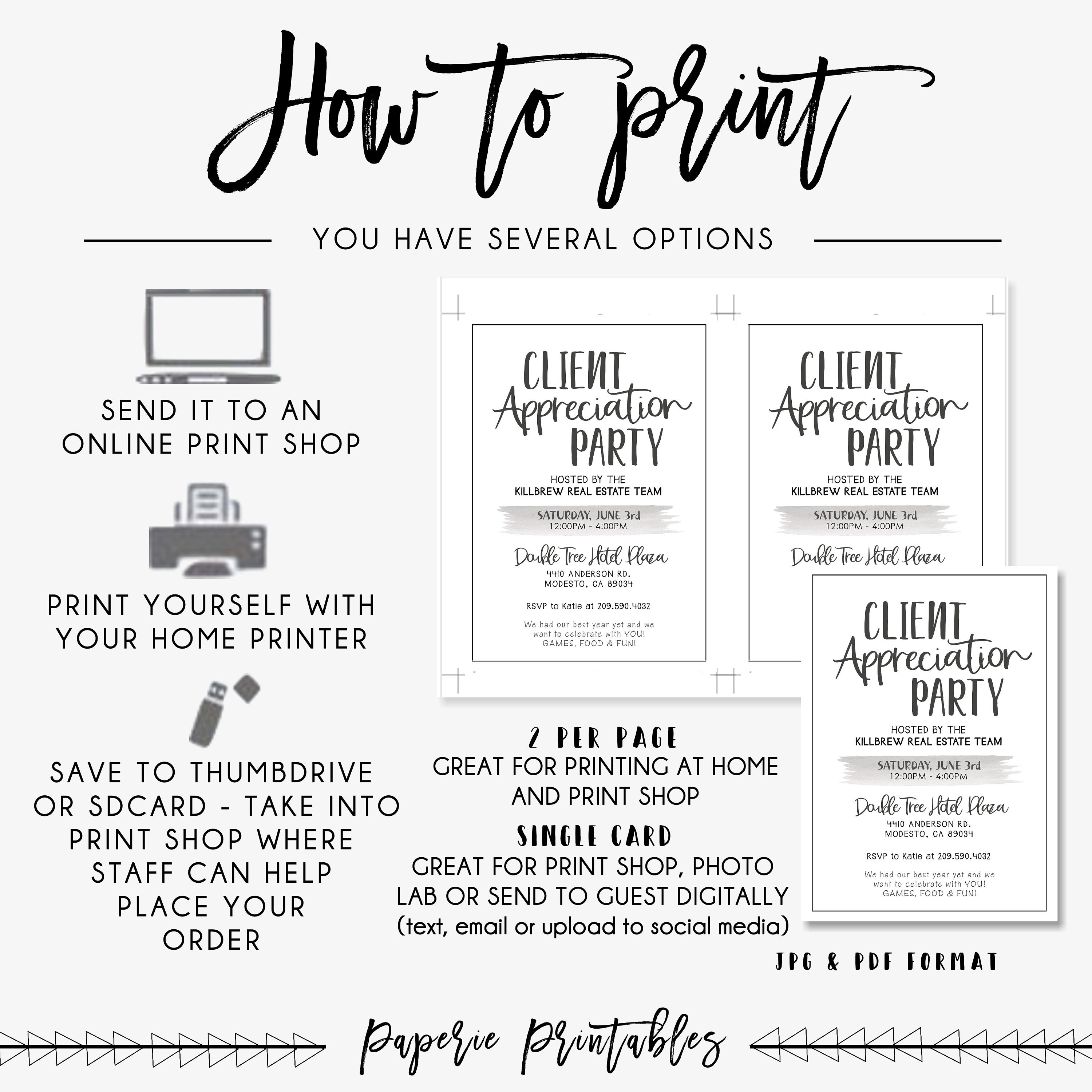 EDITABLE Client Appreciation Party Invitation Company Party - Etsy