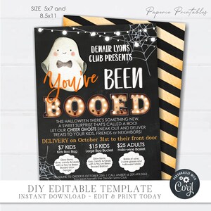 Editable You've Been Booed Halloween Flyer: Fundraiser Template (corjl ...